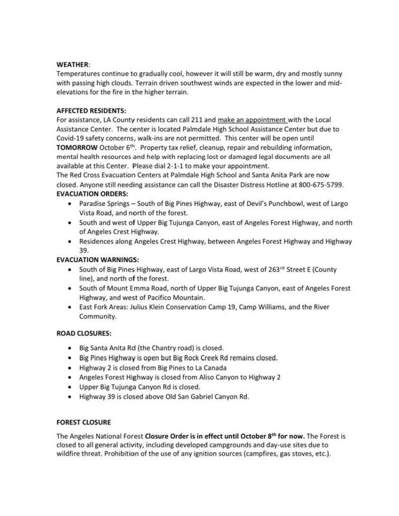 Bobcat Fire Status - Fire Department