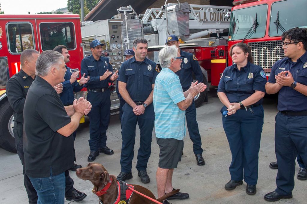 LACoFD Firefighters Reunite with Cardiac Patient - Fire Department