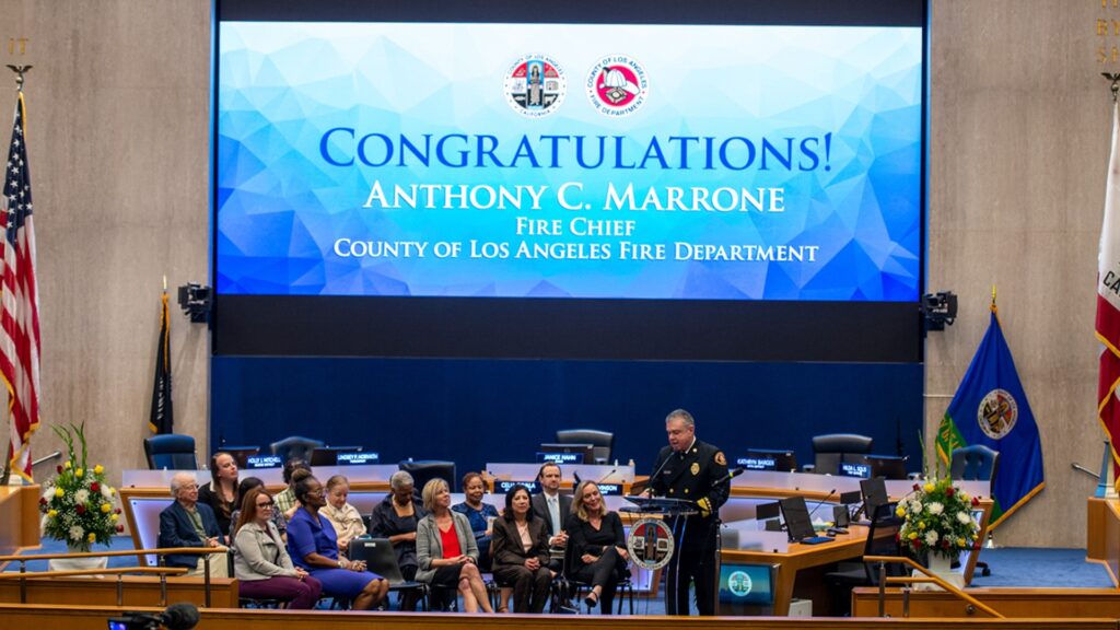 Anthony C. Marrone Officially Sworn-In as LACoFD’s Tenth Fire Chief ...