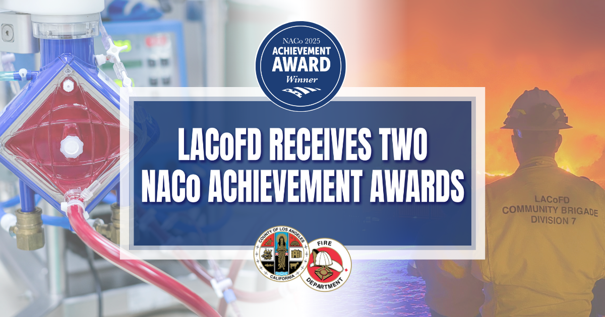 LACoFD Recieves Two 2025 NACo Awards